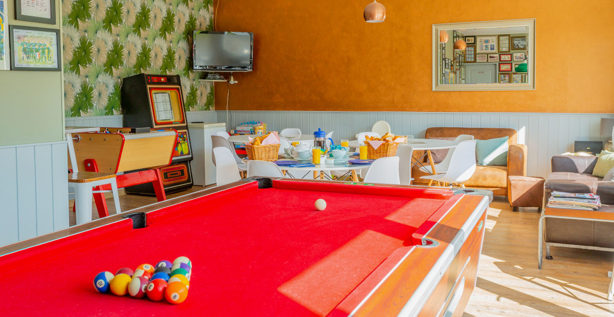 The clubhouse, our games room, fun and games for the whole family